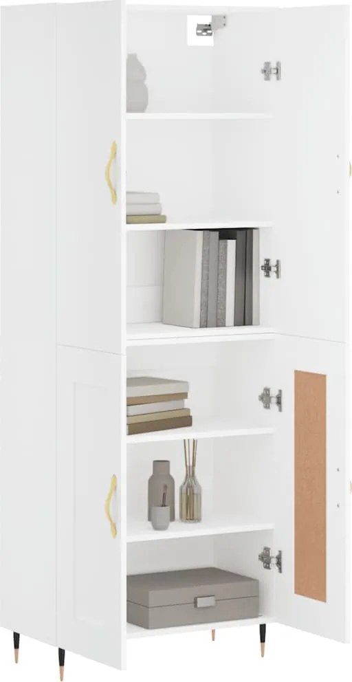 Skříň highboard bílá 69,5 x 34 x 180 cm kompozitní dřevo 3195771