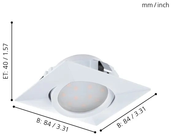 Eglo 95844 - SADA 3x LED podhledové svítidlo PINEDA 1xLED/4,9W/230V