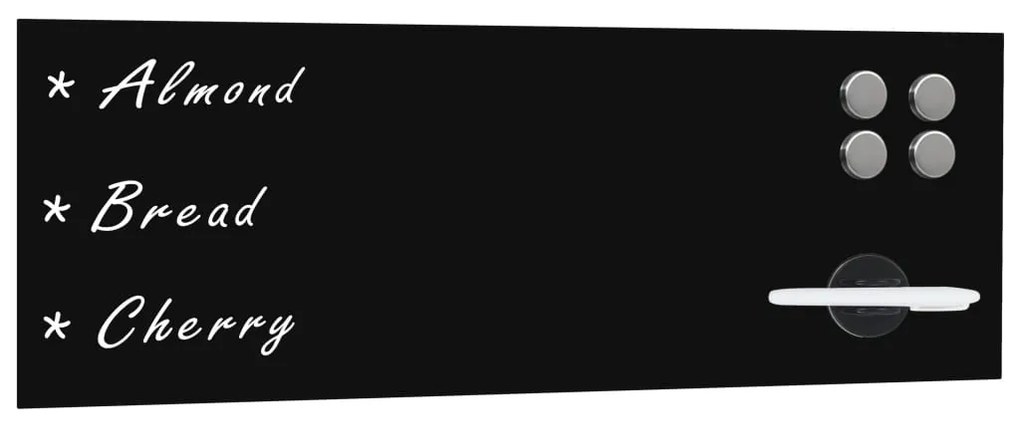30106 vidaXL Nástěnná magnetická černá tabule skleněná 60 x 20 cm