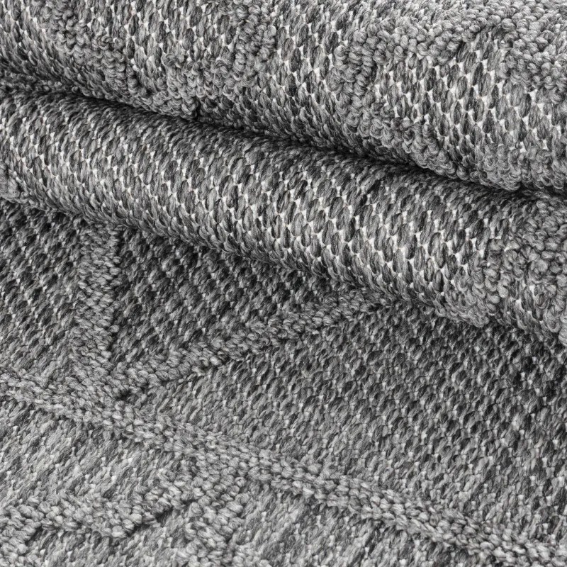 Ayyildiz, Kusový koberec Patara 4955 Grey – na ven i na doma, 140x200, šedá, chodba / předsíň