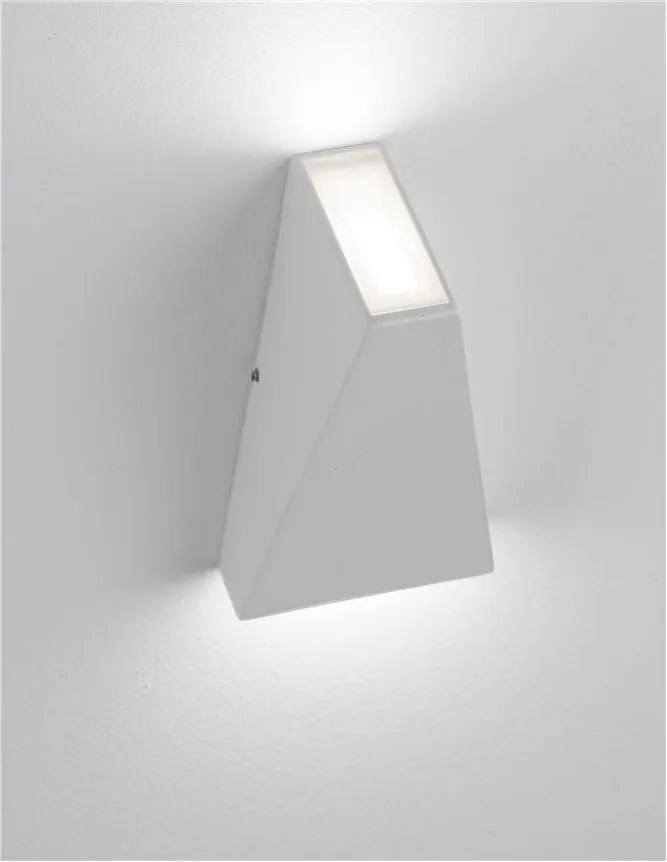 NV 9202261 Venkovní nástěnné svítidlo MILEY bílý hliník a sklo LED 7W 3000K 200-240V IP54 světlo nahoru a dolů - NOVA LUCE