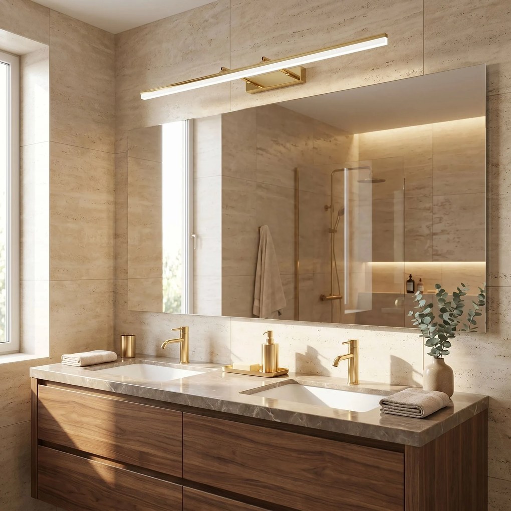 Toolight Rea, Koupelnové nástěnné LED svítidlo APP1874-1W 80cm GOLD, OSW-66029
