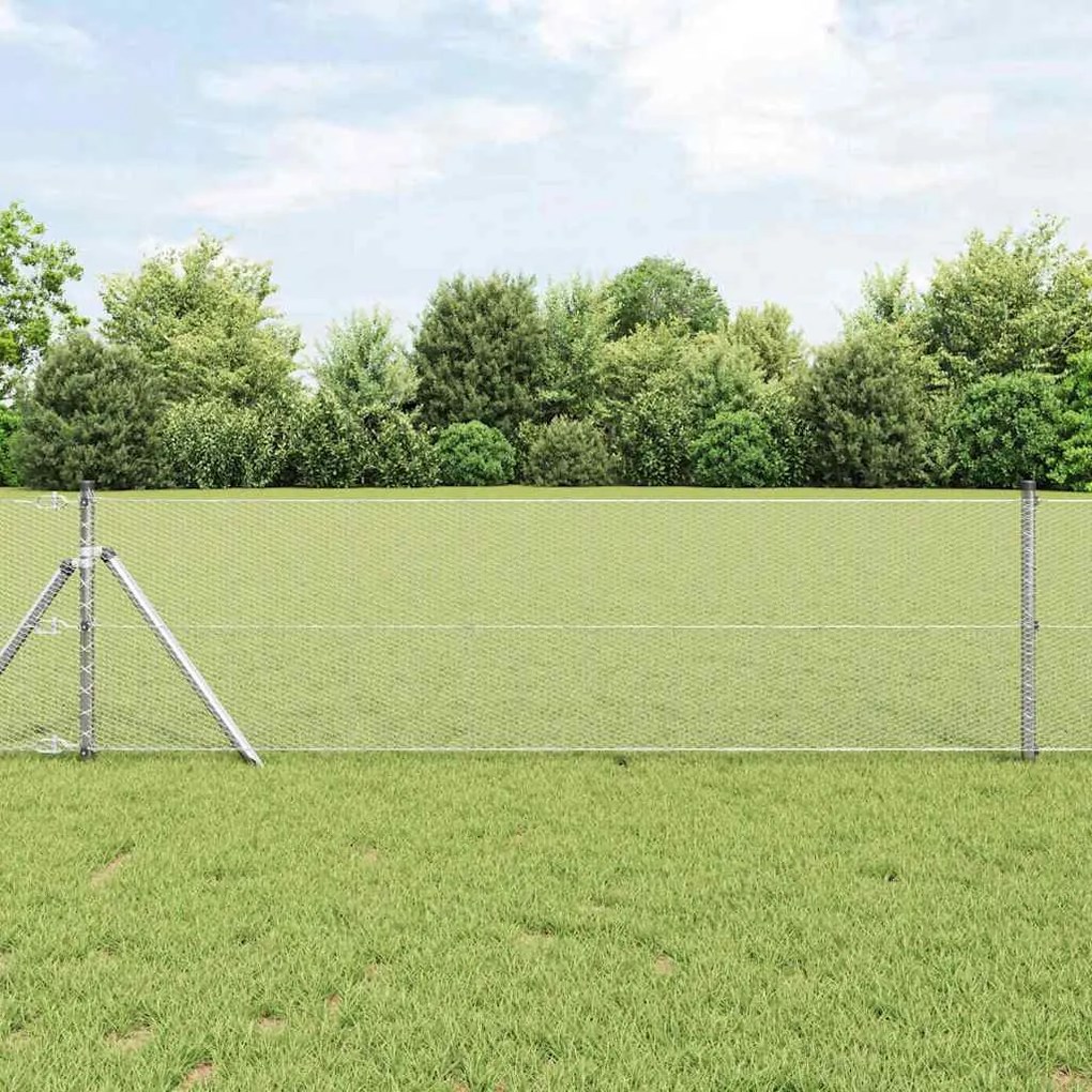 Hexagonální kotvení plotu 10 x 0,6 m Pozinkovaná ocel Stříbrná 3352910
