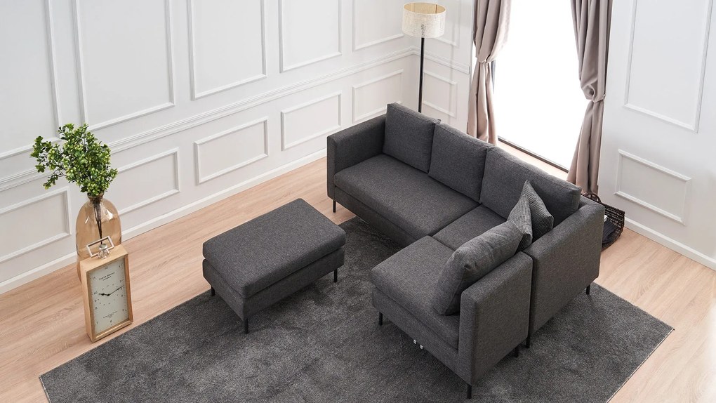 Hannah Home Modulová pohovka MINO antracitová 825BLC1725