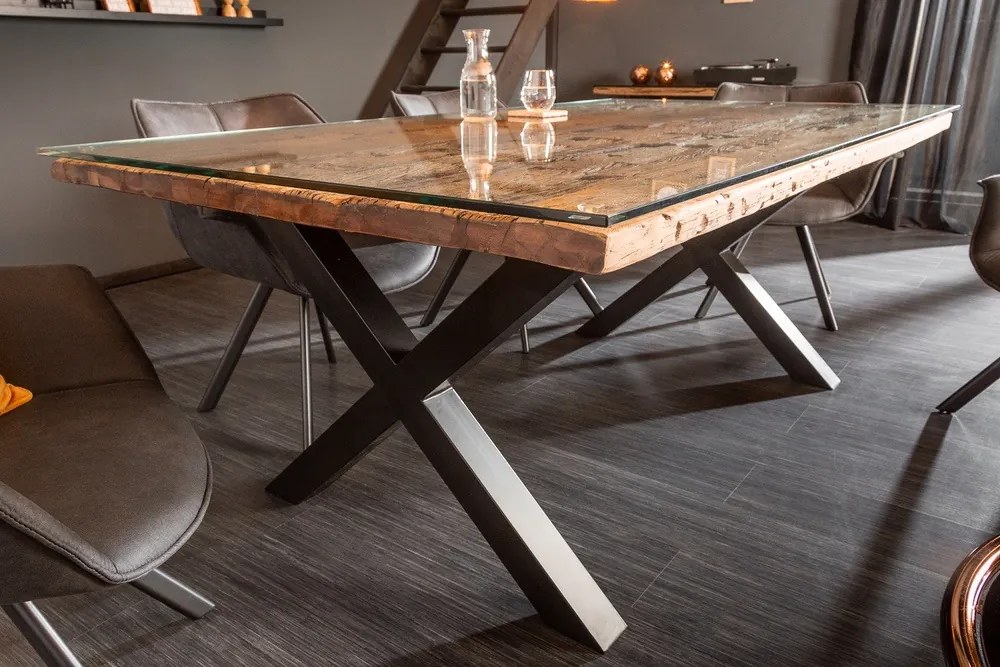 Designový jídelní stůl Shark X 180 cm přírodní - skladem