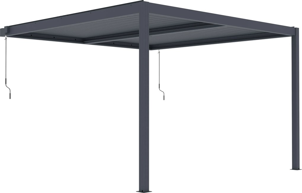 Bioklimatická pergola G21 Trenton 4x4 m, antracitová hliníková