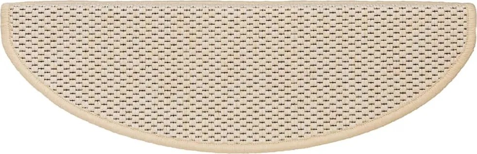 Samolepicí nášlapy na schody sisal 15 ks 65 x 21 x 4 cm berber 326881