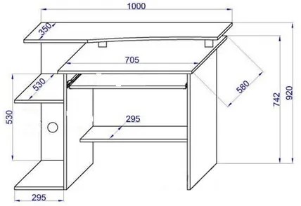 Počítačový stůl MARKO Bílá