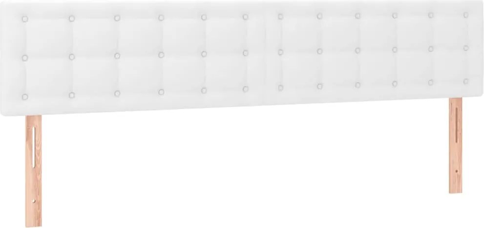Box spring postel s matrací bílá 200x200 cm umělá kůže 3130800