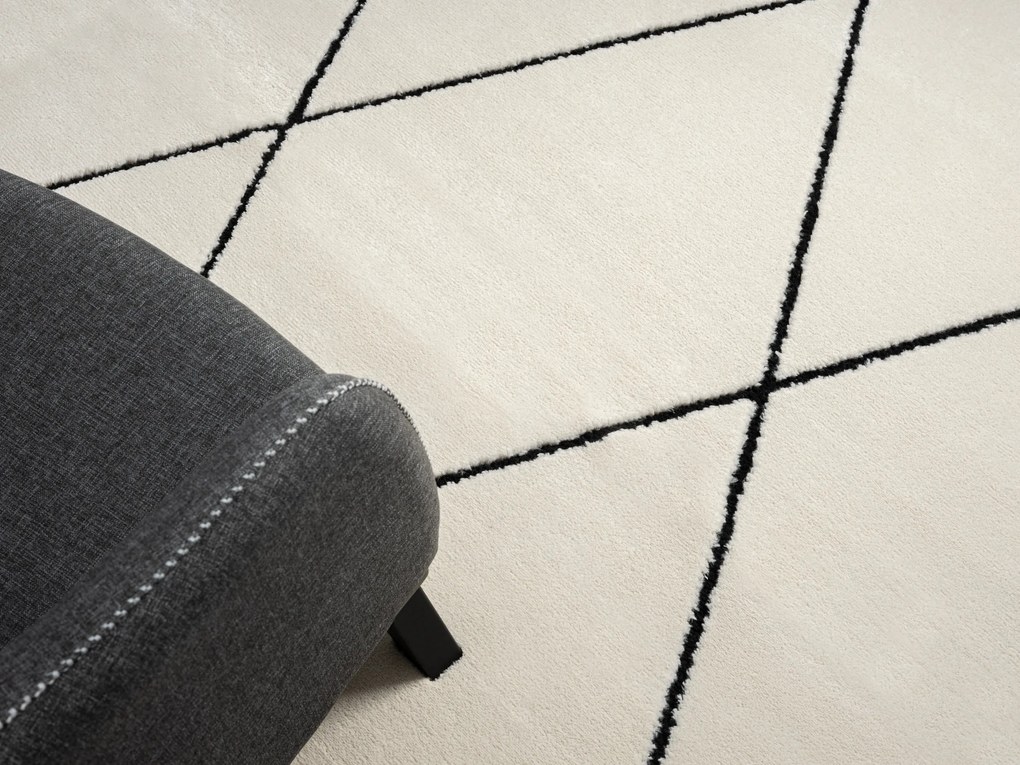 My Flair, Kusový koberec Moroccan Charm weiß, 200x290, černobílá, ložnice