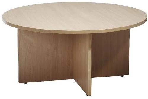 Kruhový konferenční stůl Manutan, 100 cm, dezén wenge