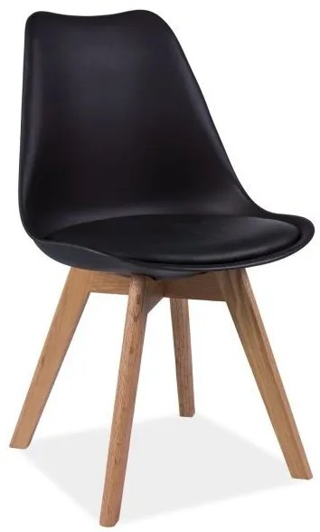 Židle KRIS dub/černá