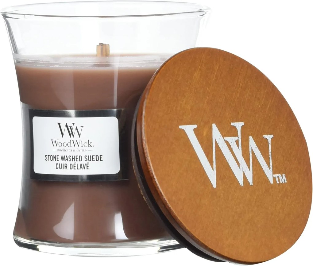 Dárková sada: Woody set 3x malá vonná svíčka s dřeveným knotem WoodWick 3x 85 g