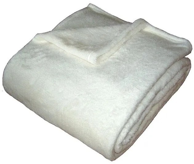 Žádaná chlupatková soft deka v bílém provedení 150/200