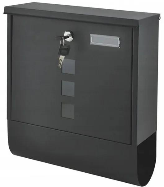 Klasická pozinkovaná poštovní schránka v šedé barvě
