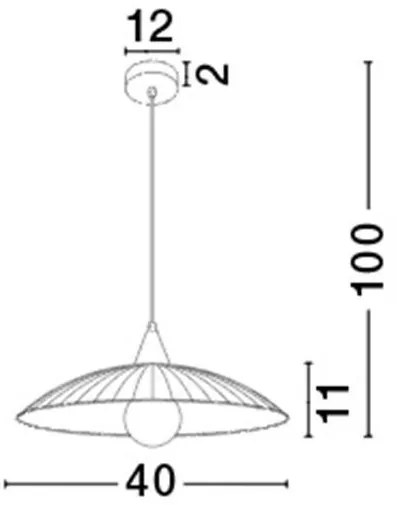 Nova Luce Závěsné svítidlo SHELL chromovaný kov bílá a čiré strukturované sklo E27 1x12W