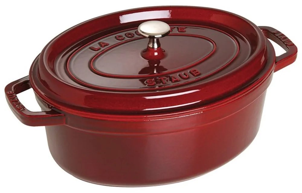 Hrnec STAUB  oválný 31 cm vínový 5,5l