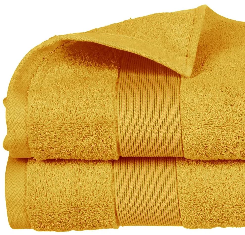 Ručník, žlutý ručník, bavlněný ručník - žlutá barva,150 x 100 cm