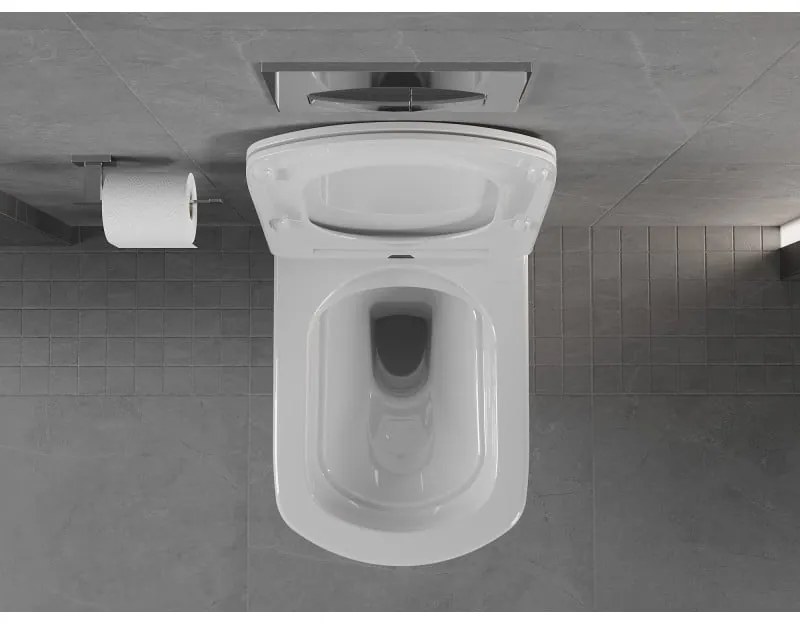 Mexen Vito, závěsné WC Rimless 54,5 x 37 cm s pomalu padajícím sedátkem z duroplastu, bílá, 30174000