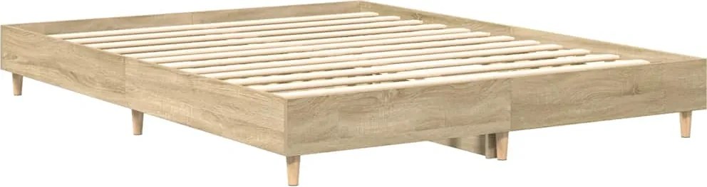Rám postele bez matrace Dub Sonoma 150x200cm Dřevěné konstrukce 3328710