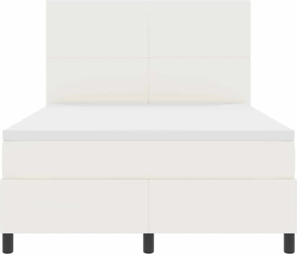 Postel s boxspringem s čelo Krémová a bílá 160 x 200 cm 3337565