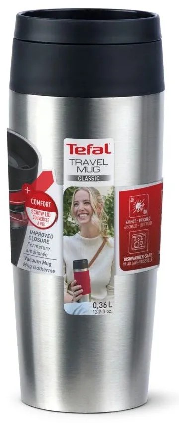 Cestovní hrnek ve stříbrné barvě 360 ml – Tefal