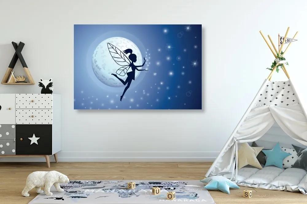 Obraz víla v měsíčním svitu - 60x40 cm