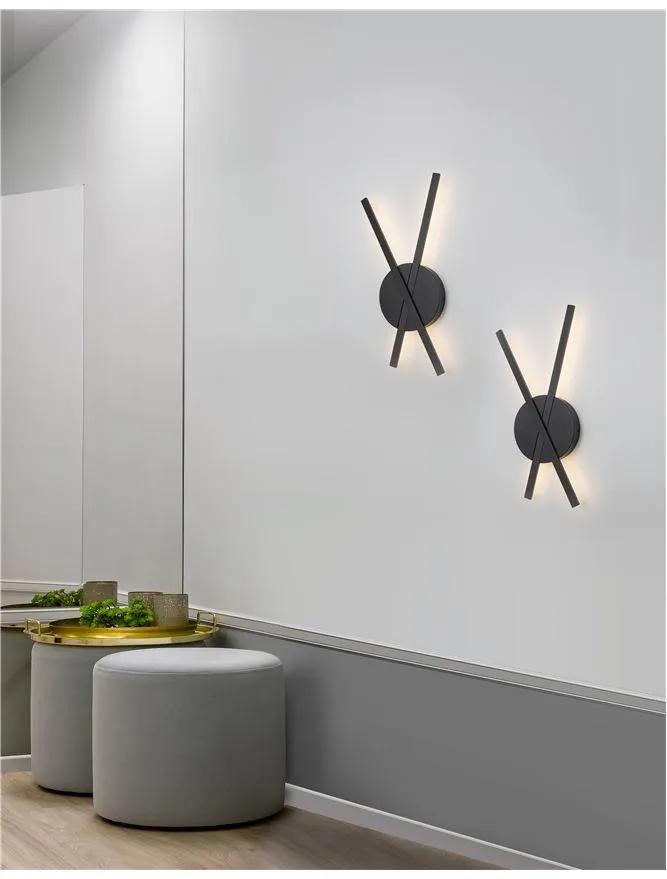 Nova Luce Nástěnné LED svítidlo RESLI, 18W 3000K Barva: Černá