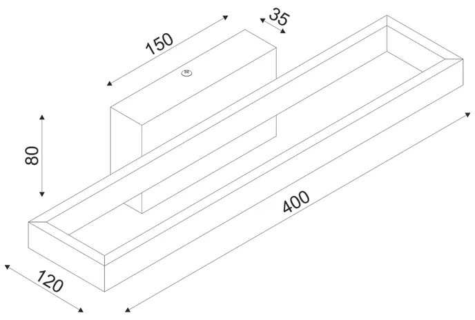 ACA DECOR LED nástěnné svítidlo AELIA 12W/230V/3000K/780Lm/IP20, Flicker free