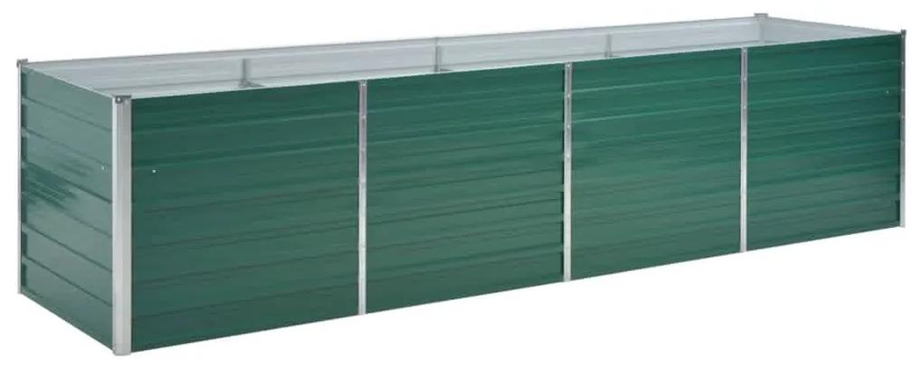 vidaXL Vyvýšený záhon pozinkovaná ocel 320 x 80 x 77 cm zelený