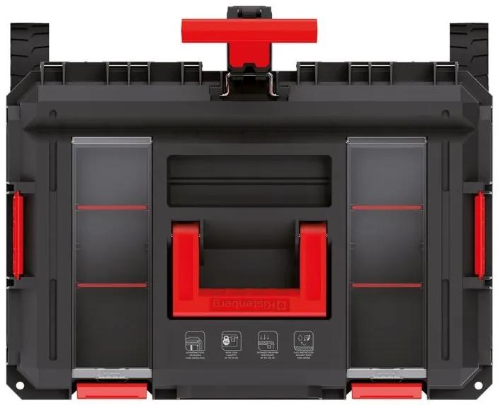 Kufr na nářadí XEBLOCCK LOG 54,6 x 38 x 51 cm černo-červený