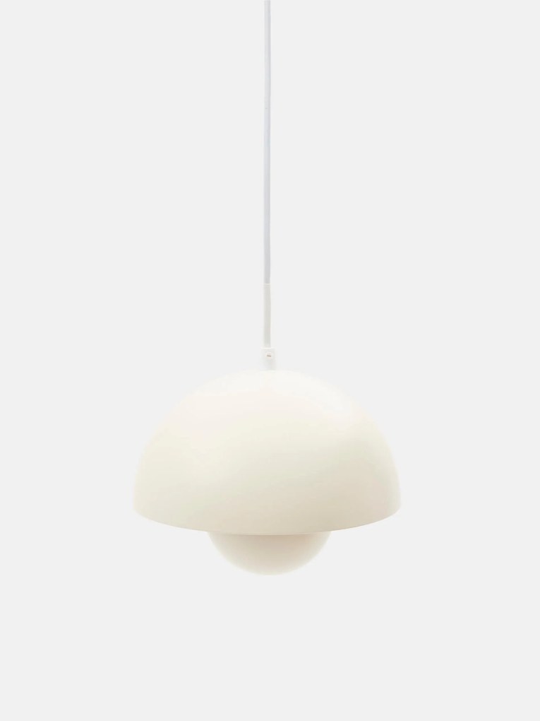 Sinsay - Kovová závěsná LED lampa s polokulovým stínidlem - béžová