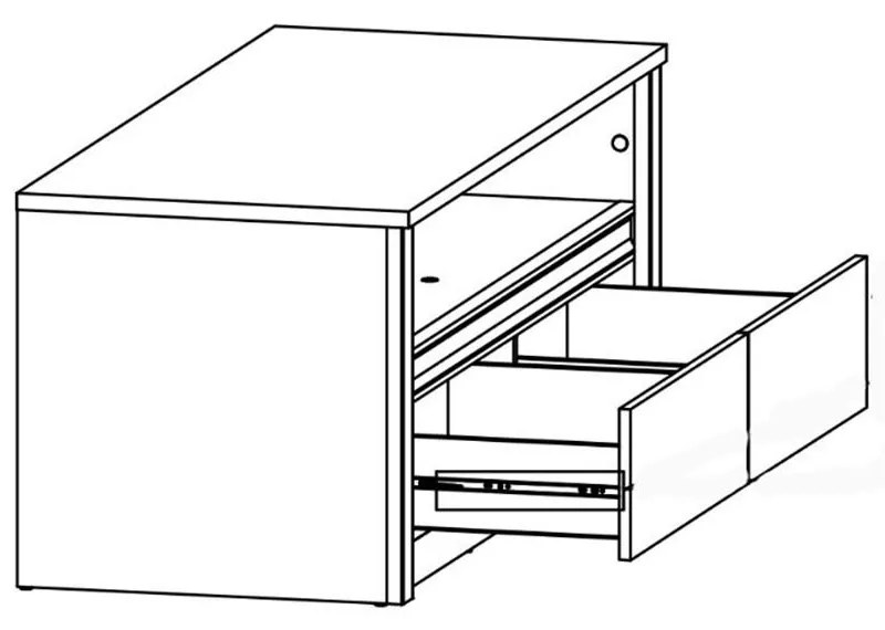 MALTA b | TV stolek RTV | 130 cm | dub artisan / bílá