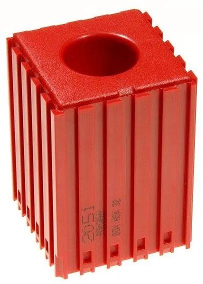Plastový box pro upínač nástroje typu HSK 63, modul 8x8, 1 dutina, červená