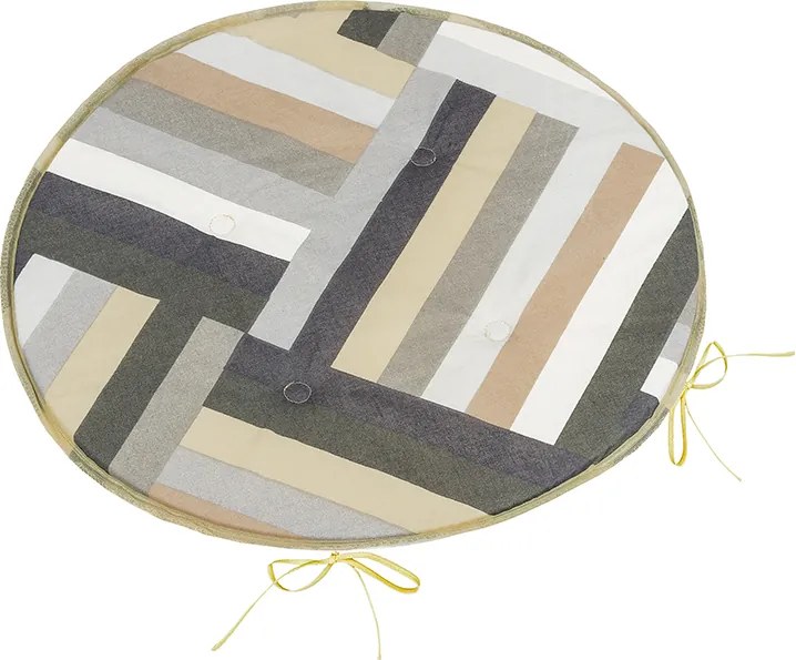 Bellatex Sedák Adéla kulatý hladký Šedá,Béžová 40 cm, (průměr)