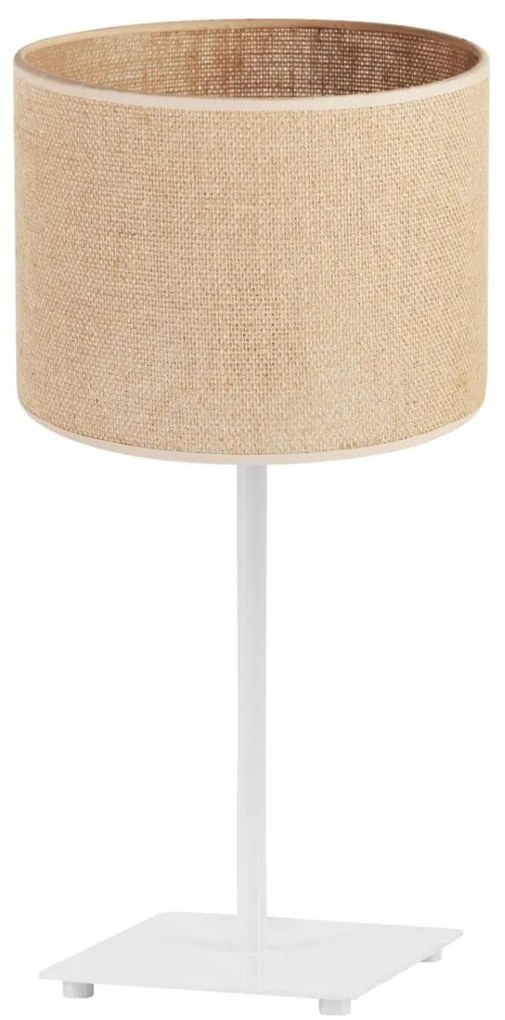 Stolní lampa Juta, 1x jutové stínítko, (výběr ze 2 barev konstrukce), n