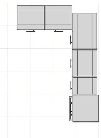Rohová kuchyně Brick levý roh 240x160 cm (černá/dub craft)