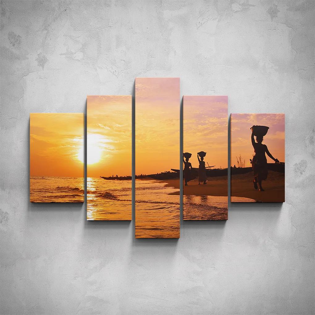 5-dílný obraz - Ženy na pláži - PopyDesign