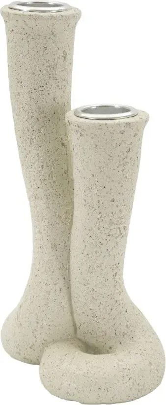 Designový svícen Stons 17,5 cm krémový