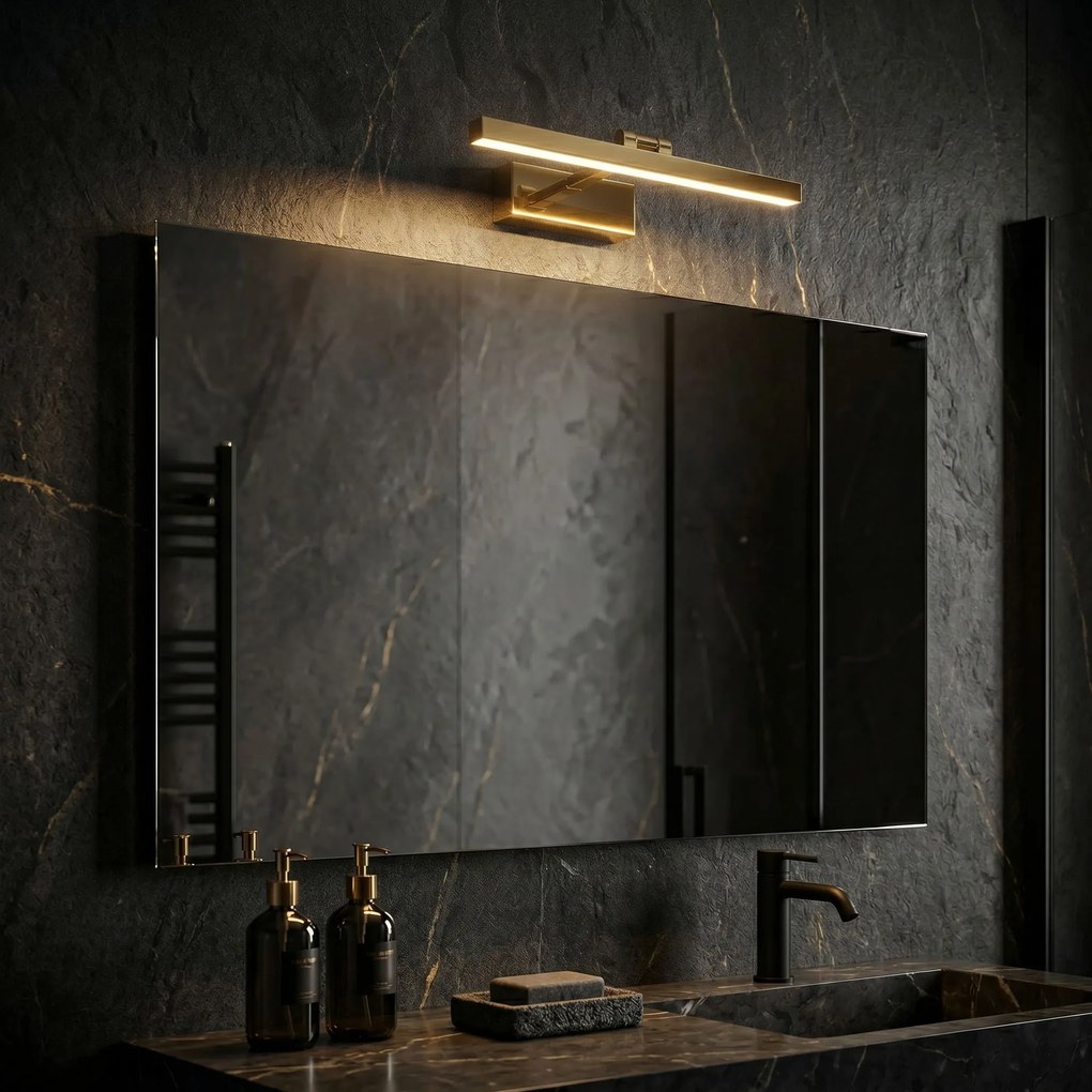 Toolight Toolight, LED koupelnové svítidlo, 400 mm, 6W, 4000K, 500lm, zlatá lesklá, APP1860-1W, OSW-66013