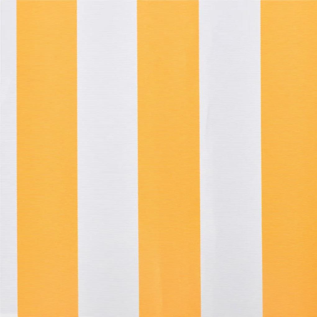 Plachta na markýzu slunečnicová žluto-bílá 4 x 3 m (bez rámu),  141017