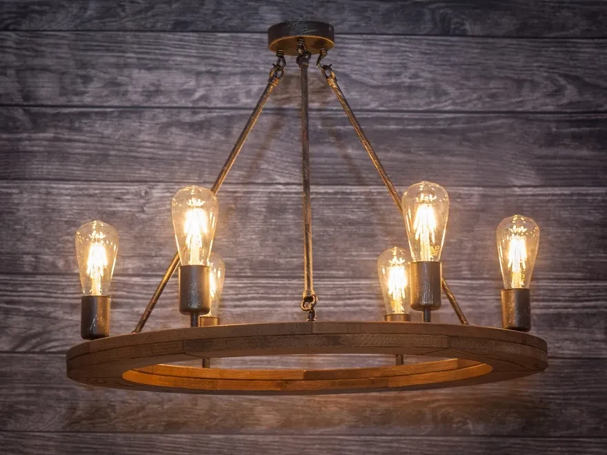 Rustikální lustr Wood DT-K-70-6Z | BIANO