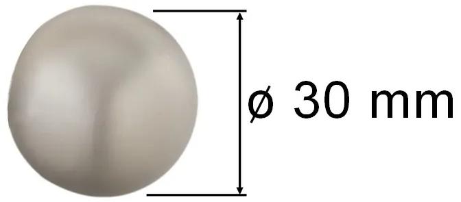 GARNÝŽE-HEBR Garnýž kroucená Koule chrom mat jednoduchá 200 cm
