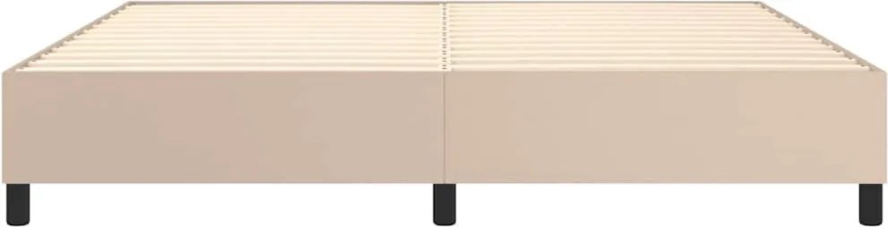 Rám postele s boxspringem cappuccino 200x200 cm umělá kůže 3121070
