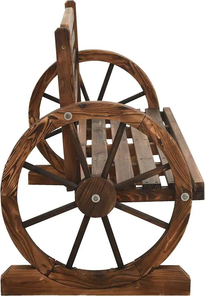 Zahradní lavice 142 cm masivní jedlové dřevo 313891