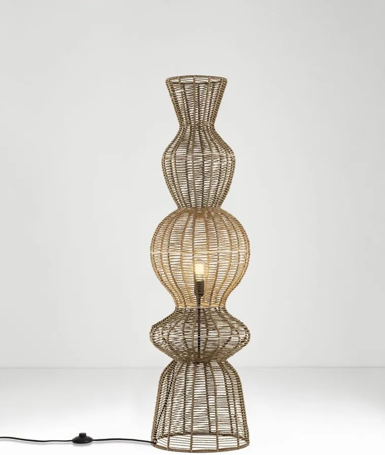 Provazová stojací lampa v přírodní barvě (výška 136 cm) Breena – Nova Luce