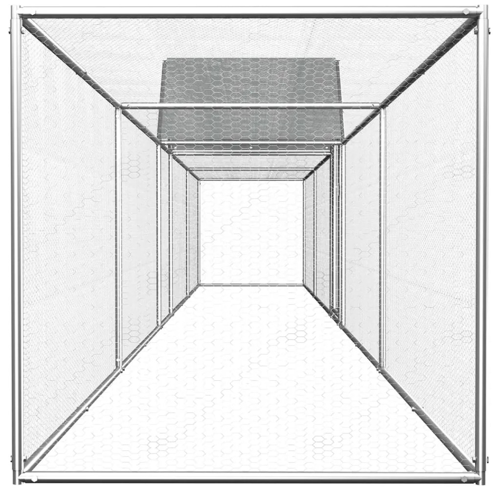 vidaXL Marketos Klec pro kuřata 9 x 1 x 1,5 m pozinkovaná ocel