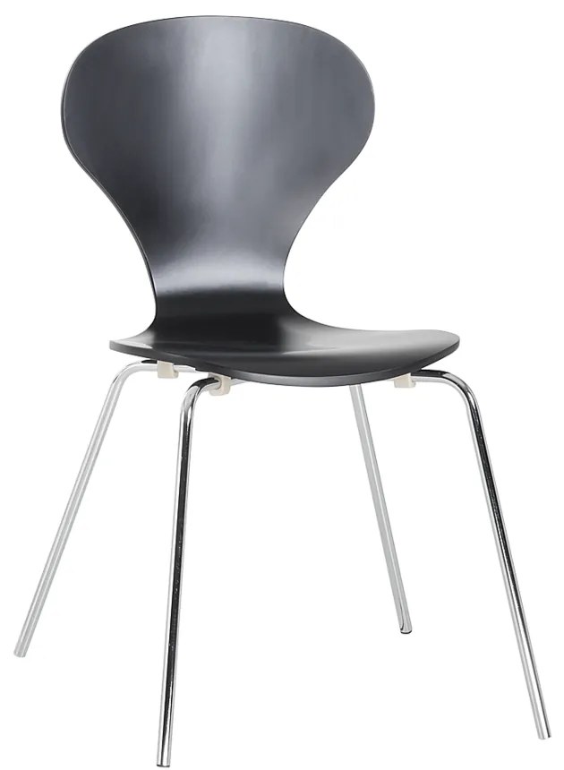 Černá tvarovaná jídelní židle - QUEENS