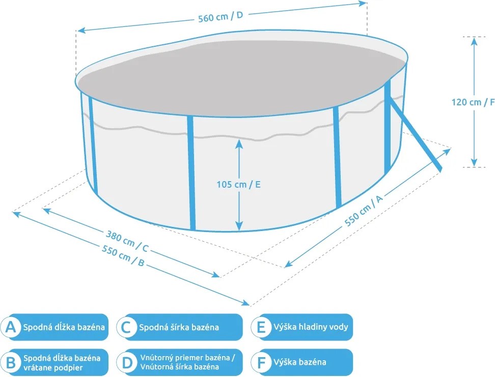 Marimex | Bazén Marimex Orlando Premium DL 3,66x5,48 m bez příslušenství - motiv GRAPHIT | 10303045