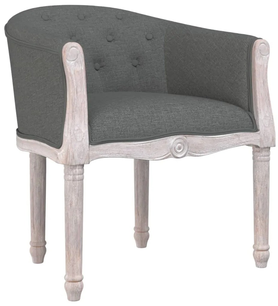 Jídelní židle tmavě šedá textil - Default Title